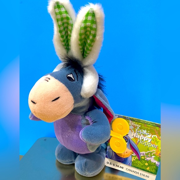 Disney | Toys | Disney Store Nwt Vtg 9s Eeyore Happy Hopper Wind Up ...